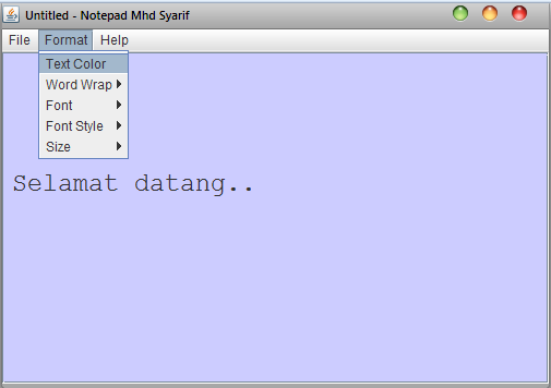 Aplikasi Notepad Sederhana Menggunakan Bahasa Java di Netbeans | Muhammad Syarif