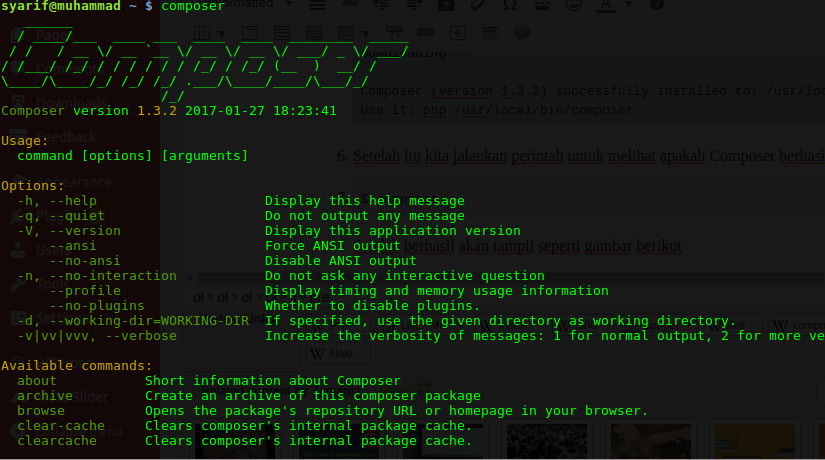 Install Composer on Linux Mint | Muhammad Syarif